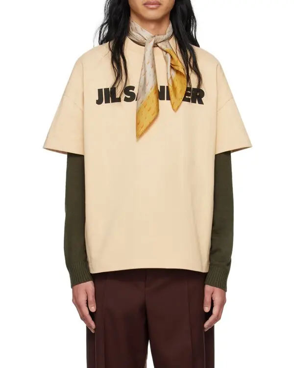 JIL SANDER Logo Printed Crewneck T-shirt