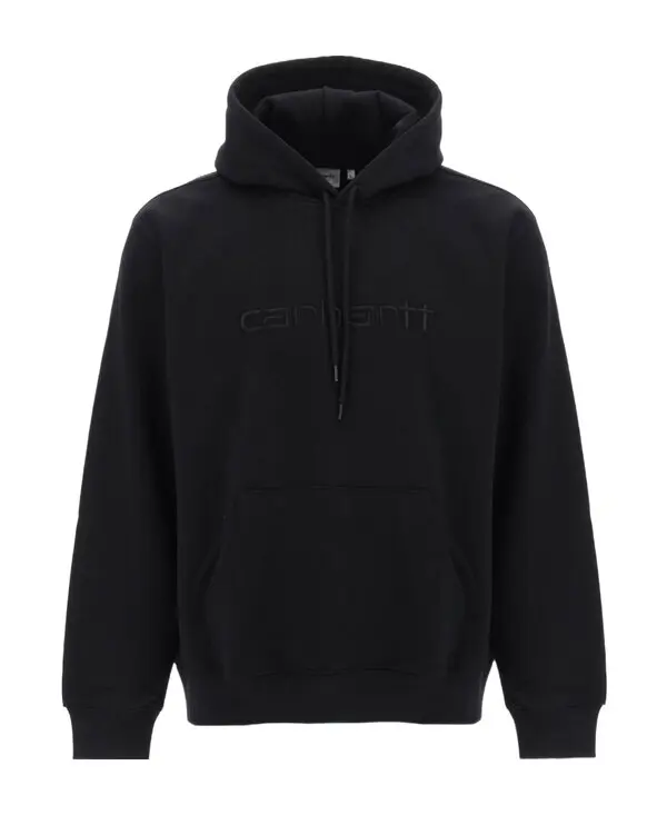 Carhartt Work In Progress Logo Embroidered Drawstring Hoodie