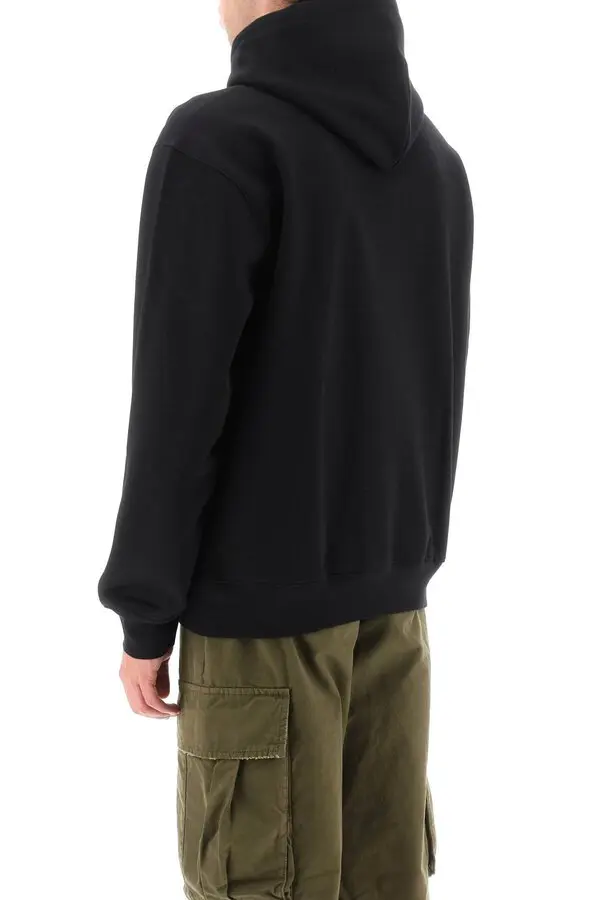 Carhartt Work In Progress Logo Embroidered Drawstring Hoodie