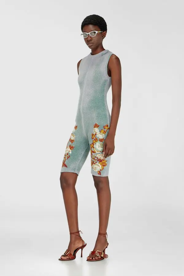 DIESEL® Knitted Playsuit With Floral Motif