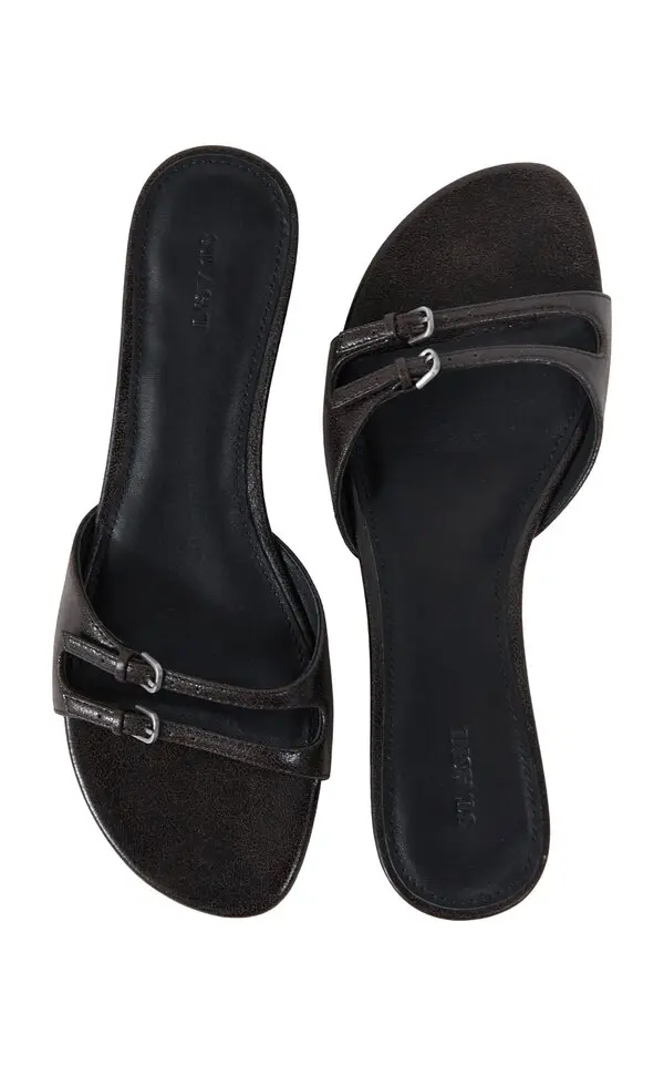 ST. AGNI Duet Belt Detail Wedge - Brown