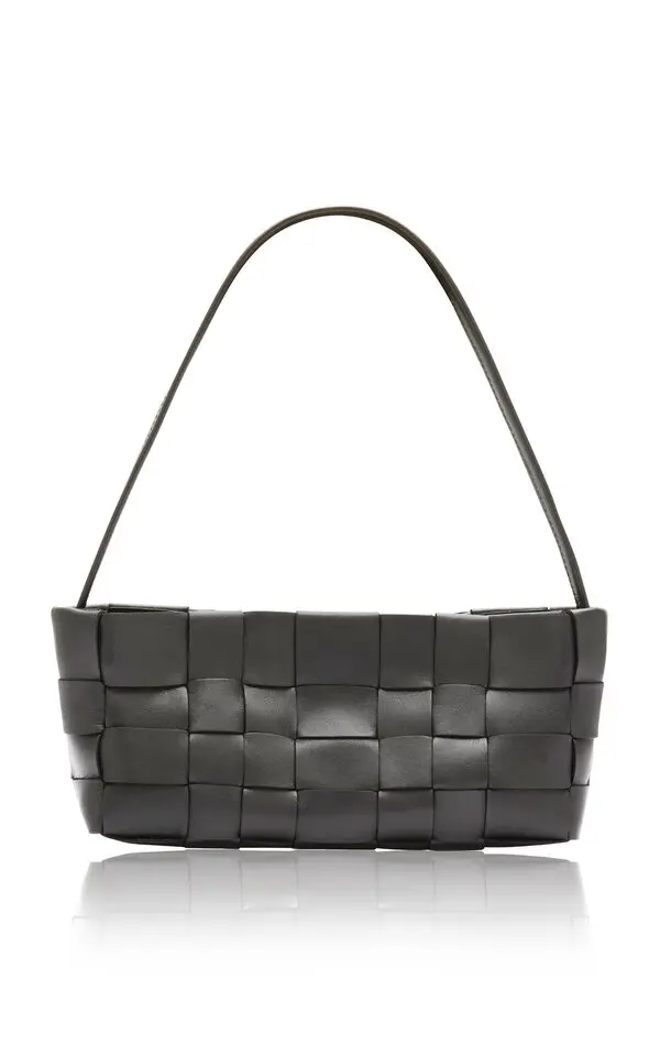 ST. AGNI Petit Woven Tote - Black