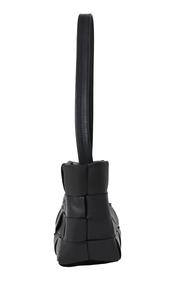 ST. AGNI Petit Woven Tote - Black