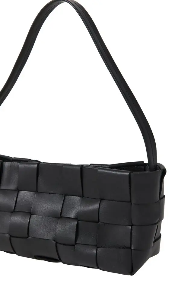 ST. AGNI Petit Woven Tote - Black