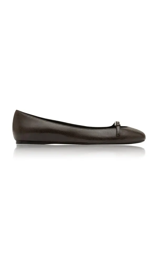 ST. AGNI Belt Detail Ballet Flat - Brown