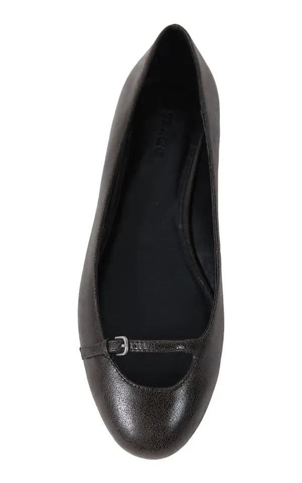 ST. AGNI Belt Detail Ballet Flat - Brown