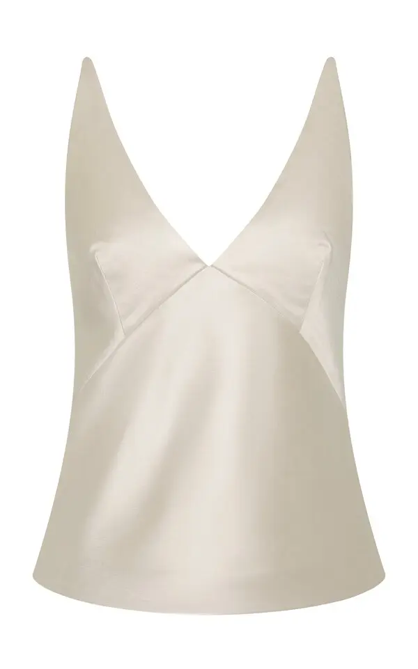 ST. AGNI Structured Satin Cami - Ivory