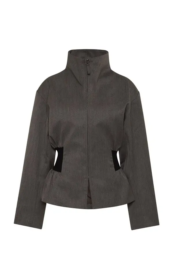 ST. AGNI Contour Wool-blend Flight Jacket