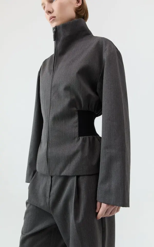 ST. AGNI Contour Wool-blend Flight Jacket