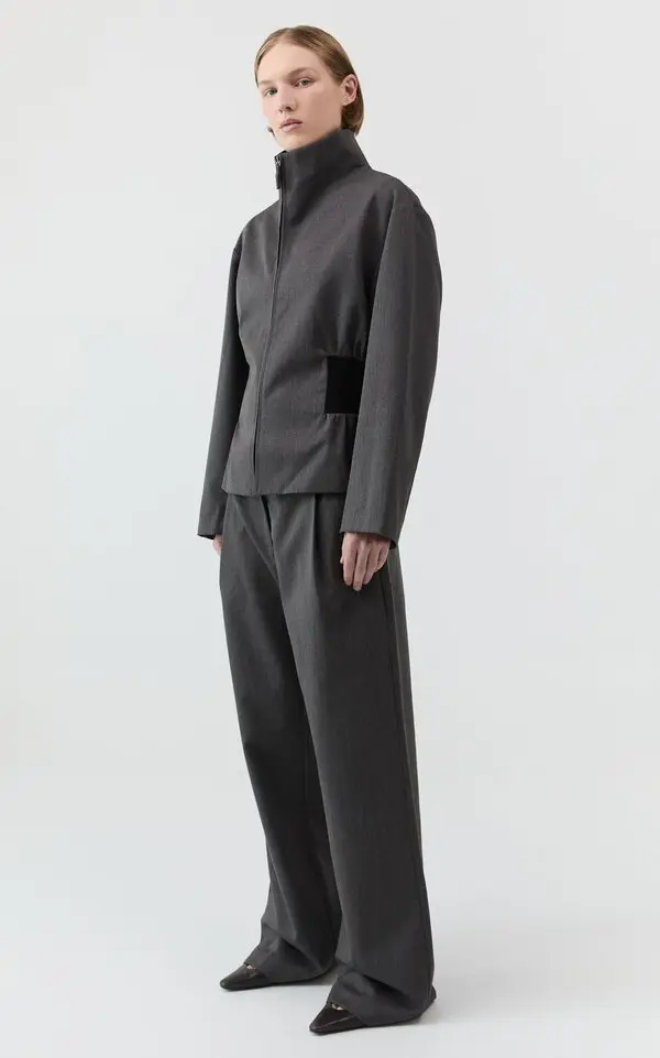 ST. AGNI Contour Wool-blend Flight Jacket