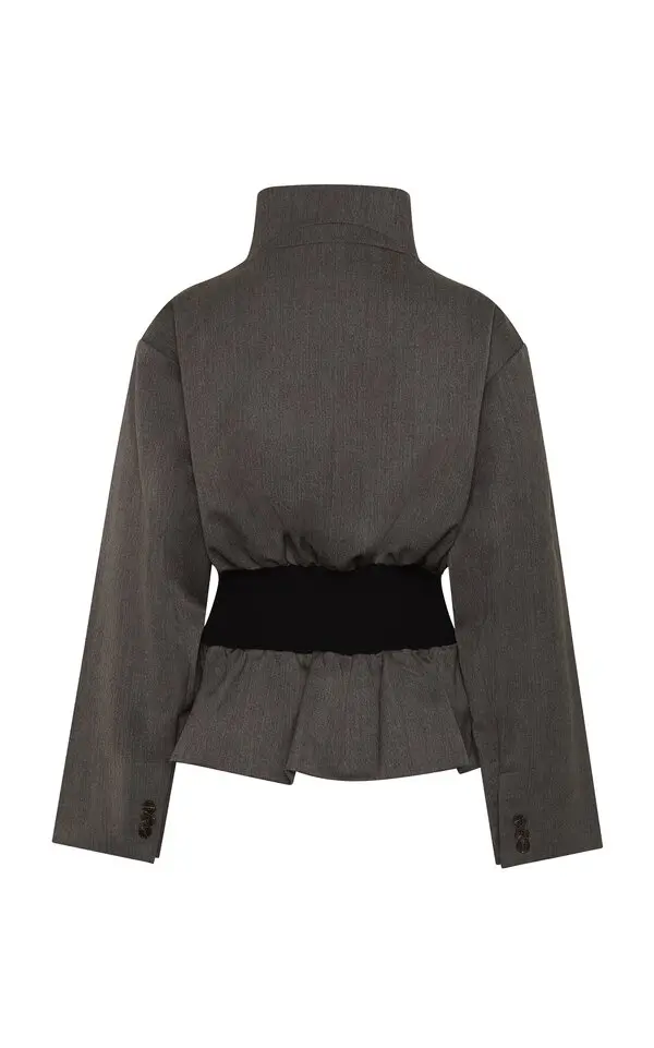 ST. AGNI Contour Wool-blend Flight Jacket