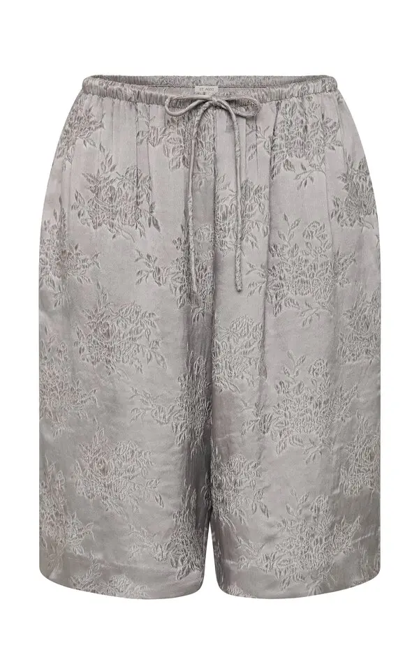 ST. AGNI Nouveau Jacquard Silk-blend Shorts
