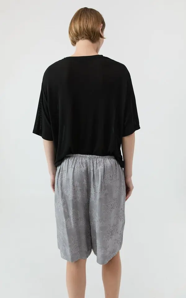 ST. AGNI Nouveau Jacquard Silk-blend Shorts