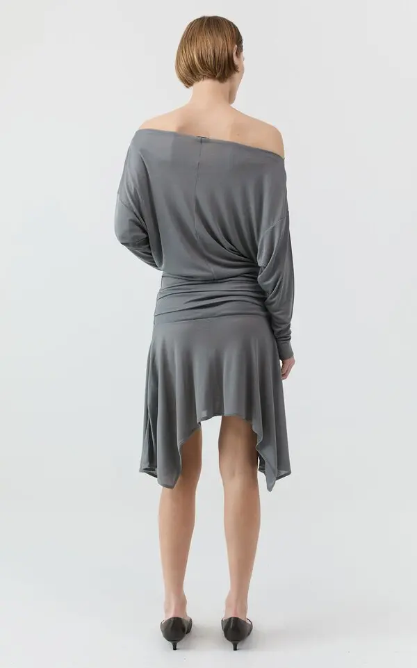 ST. AGNI Fine Jersey Delphine Mini Dress - Grey