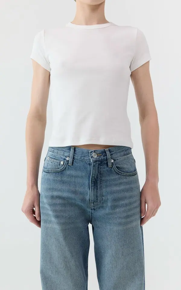 ST. AGNI High-rise Cotton Sculpt Jeans