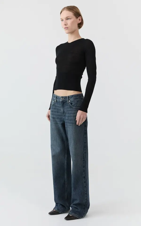 ST. AGNI Low-rise Cotton Relaxed Jeans