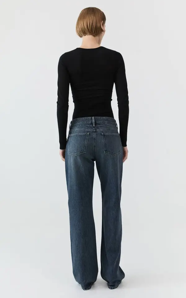 ST. AGNI Low-rise Cotton Relaxed Jeans
