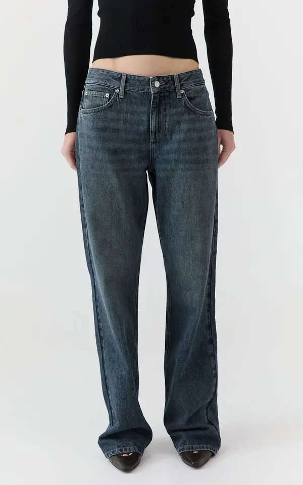 ST. AGNI Low-rise Cotton Relaxed Jeans