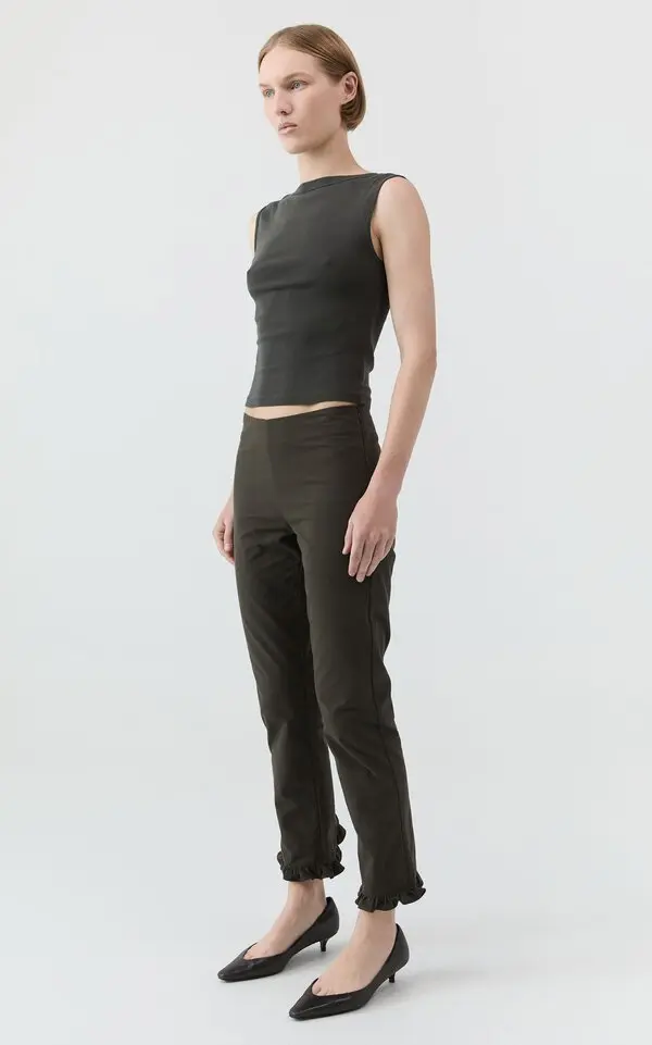 ST. AGNI Cotton Baby Frill Cropped Pants