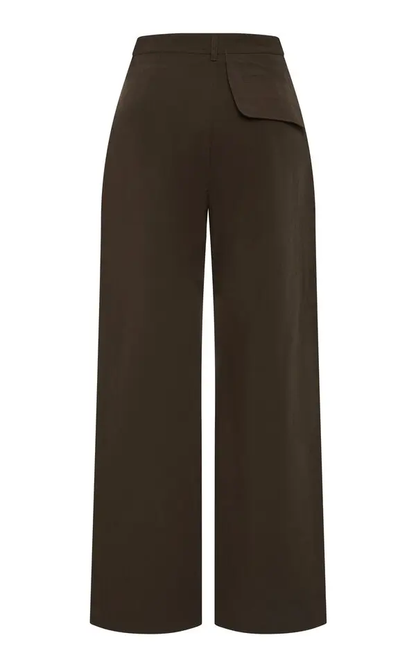 ST. AGNI Cotton Utility Outside-pocket Pants