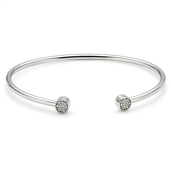 BELINDA JEWELZ Pave Open Cuff Bangle Bracelet