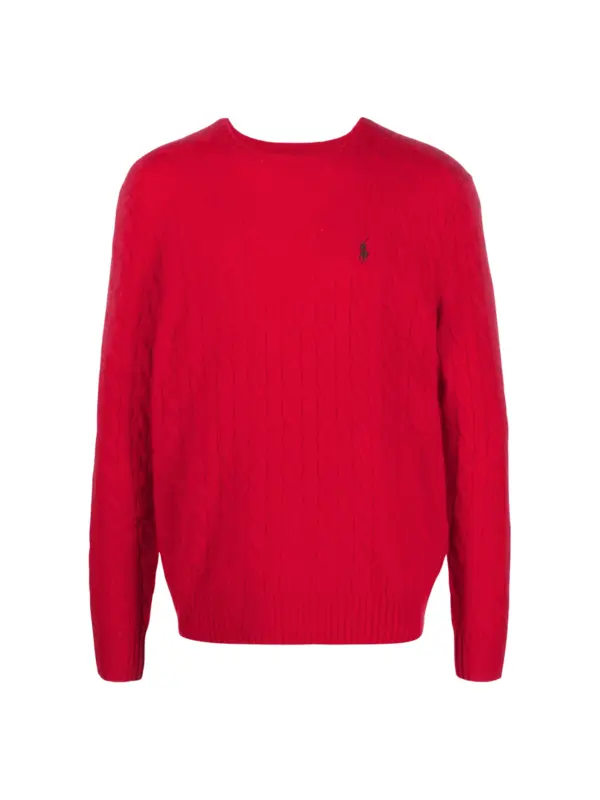 Polo Ralph Lauren Round Neck Sweather With Logo - Red