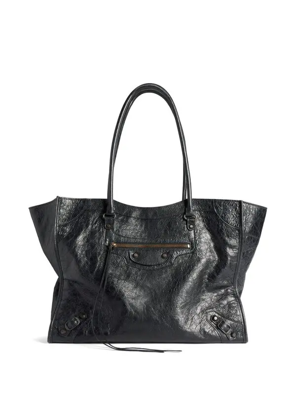 Balenciaga Le City Medium Leather Tote - Black