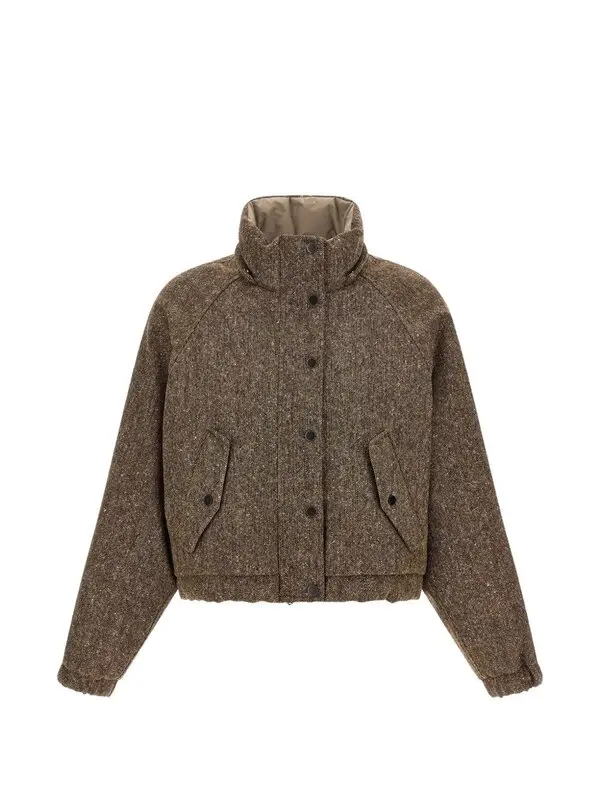Brunello Cucinelli Nylon And Wool Down Jacket