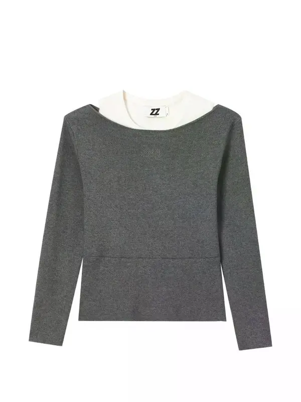 Izzue Layered-effect Long-sleeve Sweater