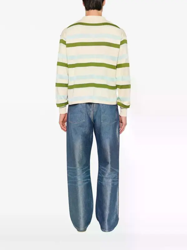 JW Anderson Striped Long-sleeve Polo Shirt