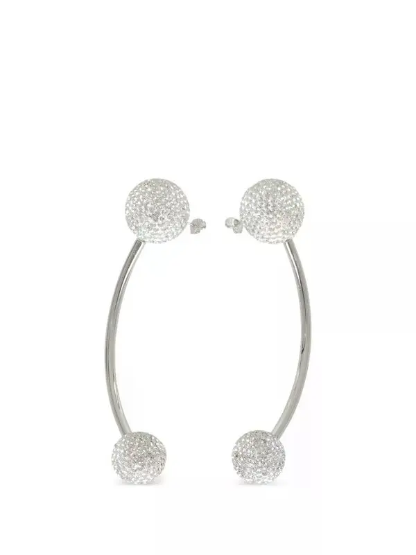 Giuseppe Di Morabito Crystal-embellished Piercing Earrings - Silver