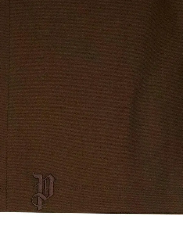 Palm Angels Palm Type Logo-embroidered Shorts