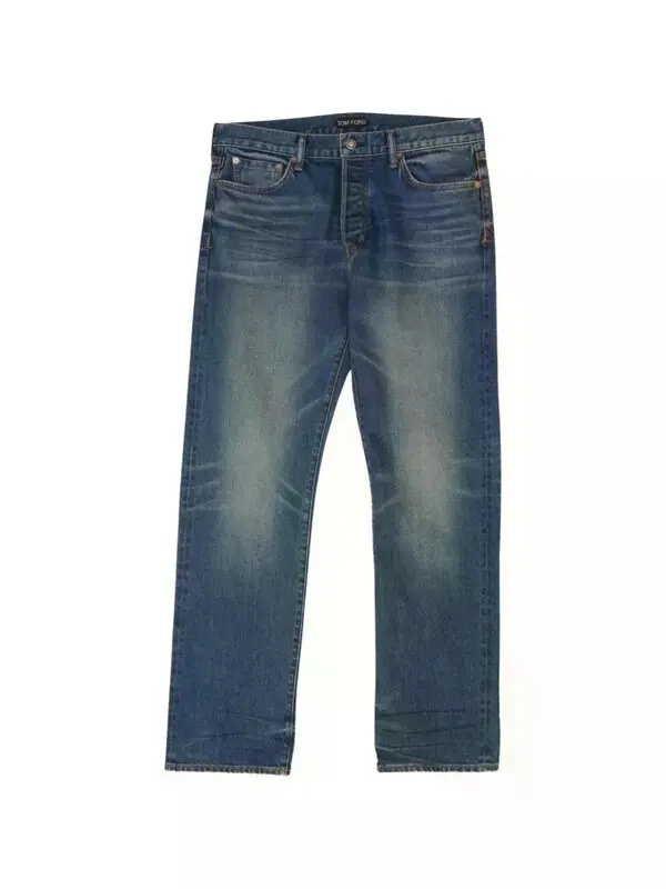TOM FORD Faded Straight-leg Jeans