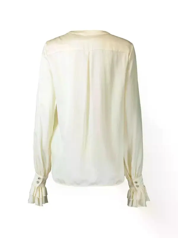 DMN PARIS Vanessa Ruffled-cuff Blouse