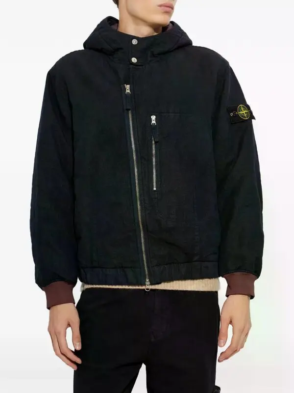 Stone Island 4100042 Diagonal Cotton Wool-tc Jacket - Blue