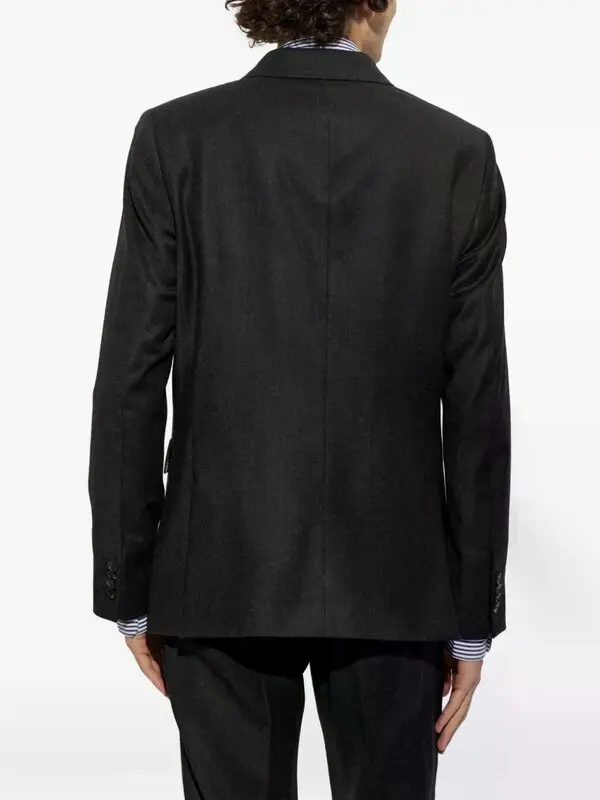 Paul Smith Charcoal Wool-cashmere Flannel Double-breasted Blazer