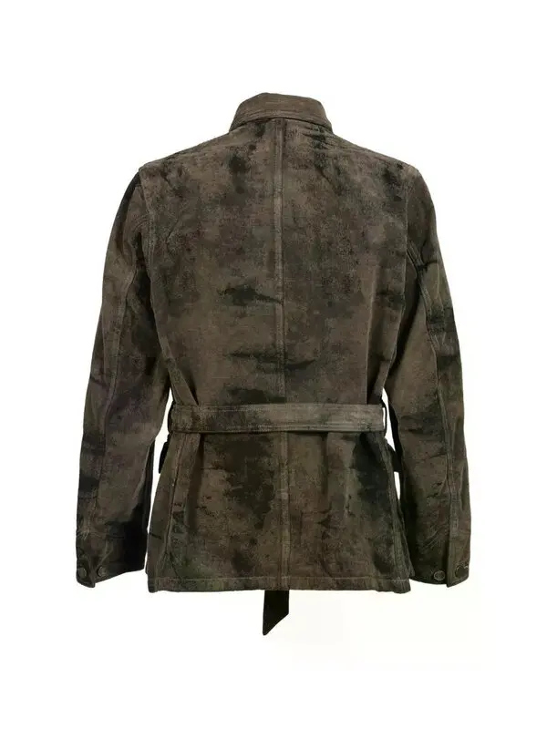 TAAKK Belted Jacquard-denim Jacket