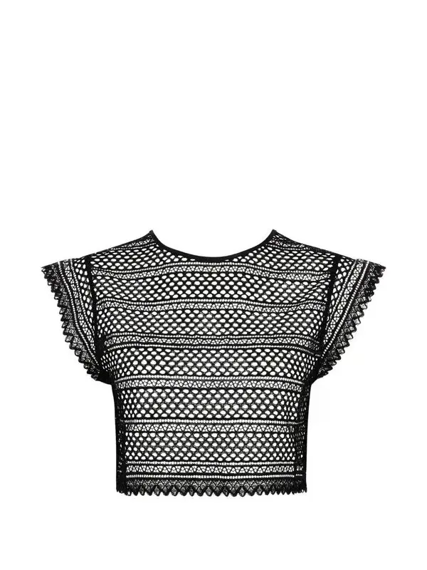 AUBADE By The Sea Lace-trim Top - Black