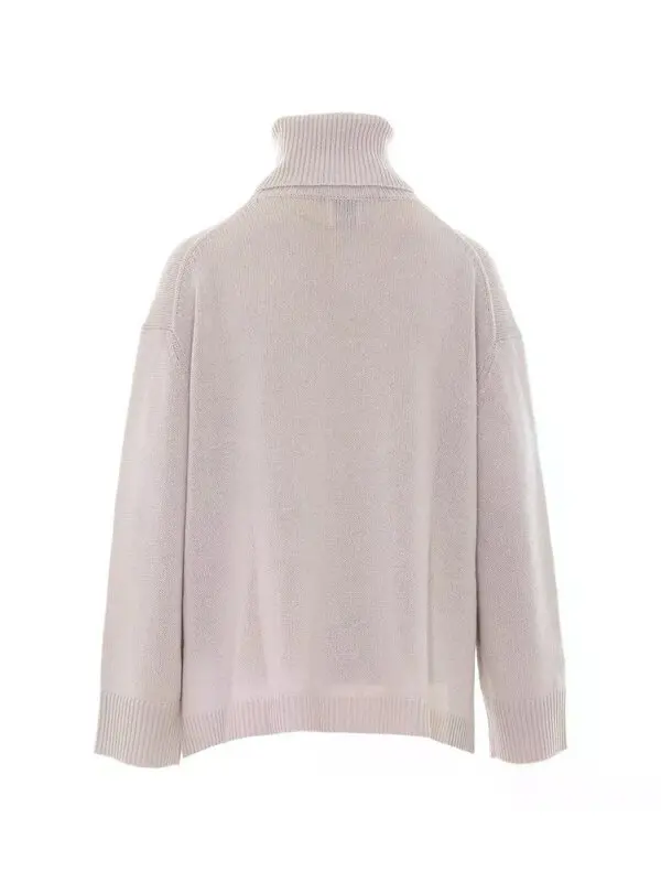ALLUDE Roll-neck Drop-shoulder Sweater