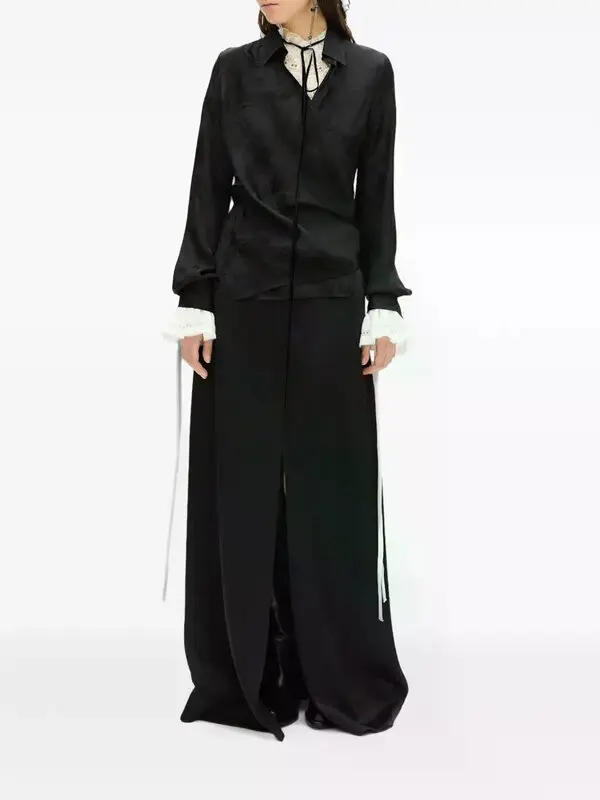 ANN DEMEULEMEESTER Alba Paisley-jacquard Wrap Shirt