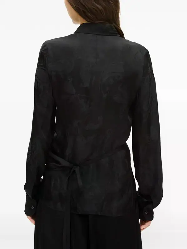 ANN DEMEULEMEESTER Alba Paisley-jacquard Wrap Shirt