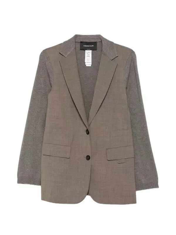 Fabiana Filippi Panelled Notch-lapel Blazer - Brown
