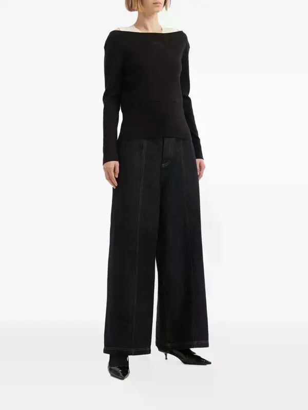Izzue Layered-design Long-sleeves T-shirt