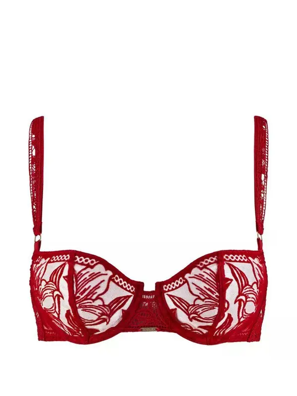AUBADE Coeur À Corps Floral-embroidered Bra