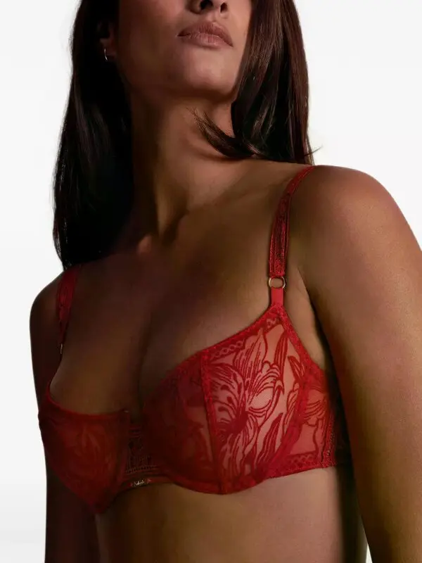 AUBADE Coeur À Corps Floral-embroidered Bra