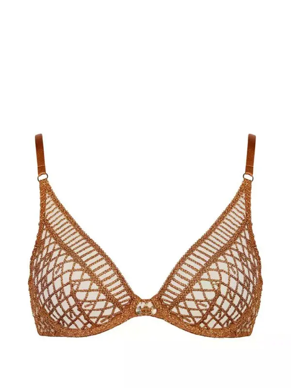 AUBADE Stardust Dream Embroidered Bra - Brown