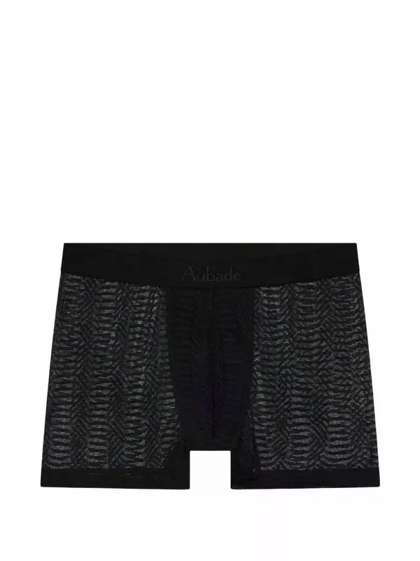 AUBADE Geometric-pattern Mesh Boxer Shorts