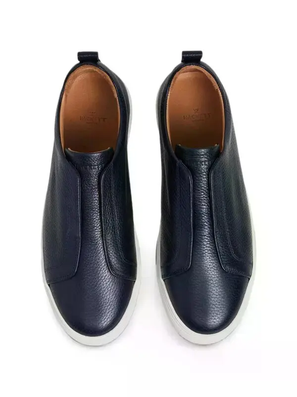 HACKETT  Vision Pebble Grained Leather Sneakers