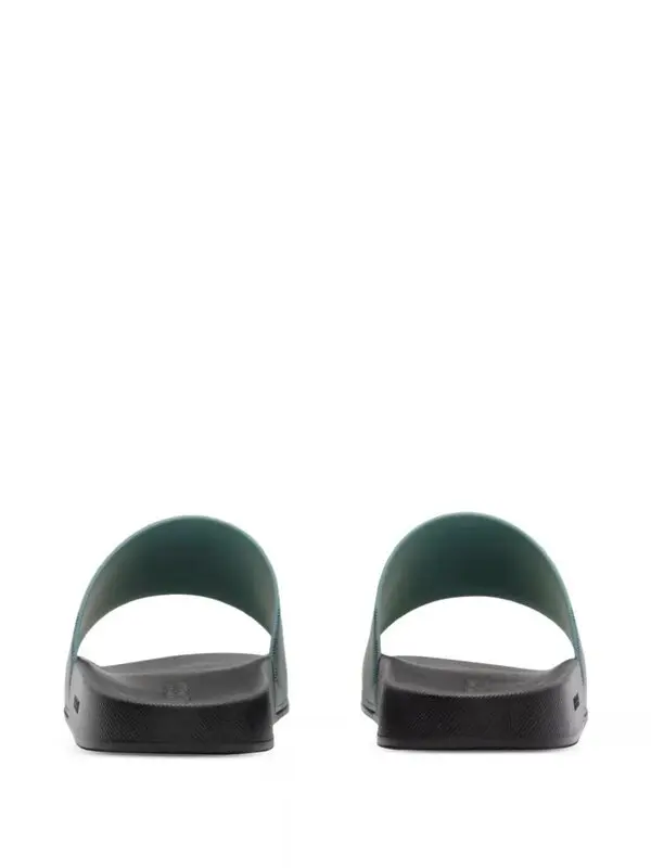 Burberry Check Slides - Blue