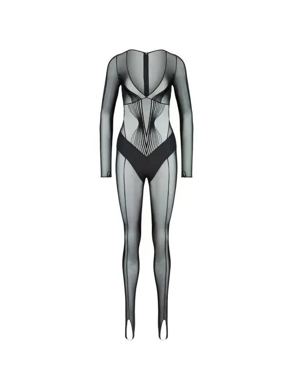 AUBADE Midnight Storm Catsuit - Black